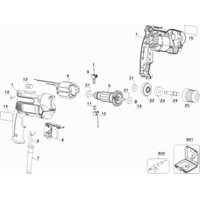 Dewalt Dwd110k Type 1 tekeningen en onderdelen | Kruis Gereedschappen